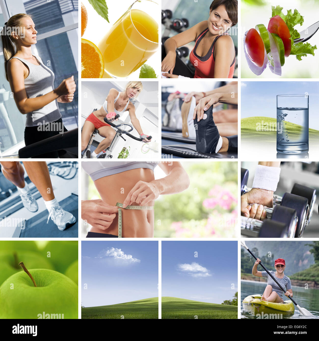 Fitness and nutrition collage hi-res stock photography and images - Alamy