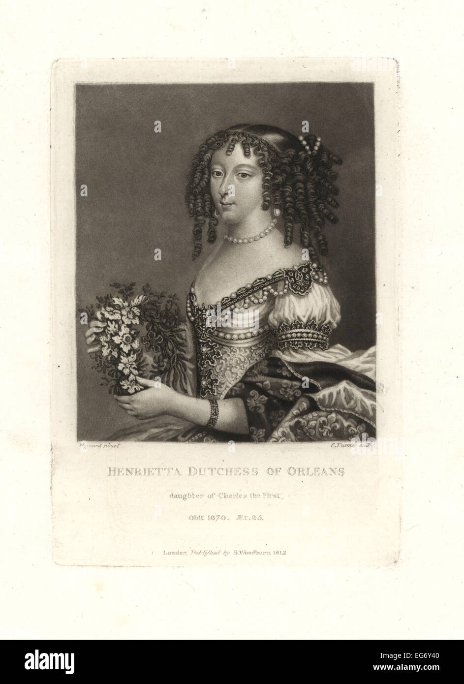 Henrietta Stuart, Duchess of Orleans, daughter of King Charles I, died ...