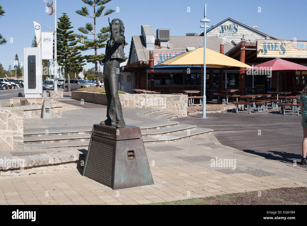 Statue of Bon Scott in Fremantle, Perth. Western Australia. Original ...