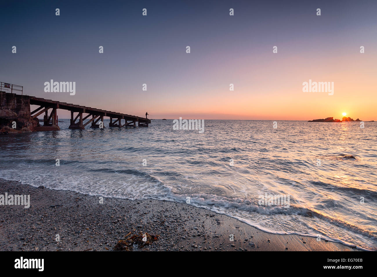 Sunset lizard point cornwall hi-res stock photography and images - Alamy