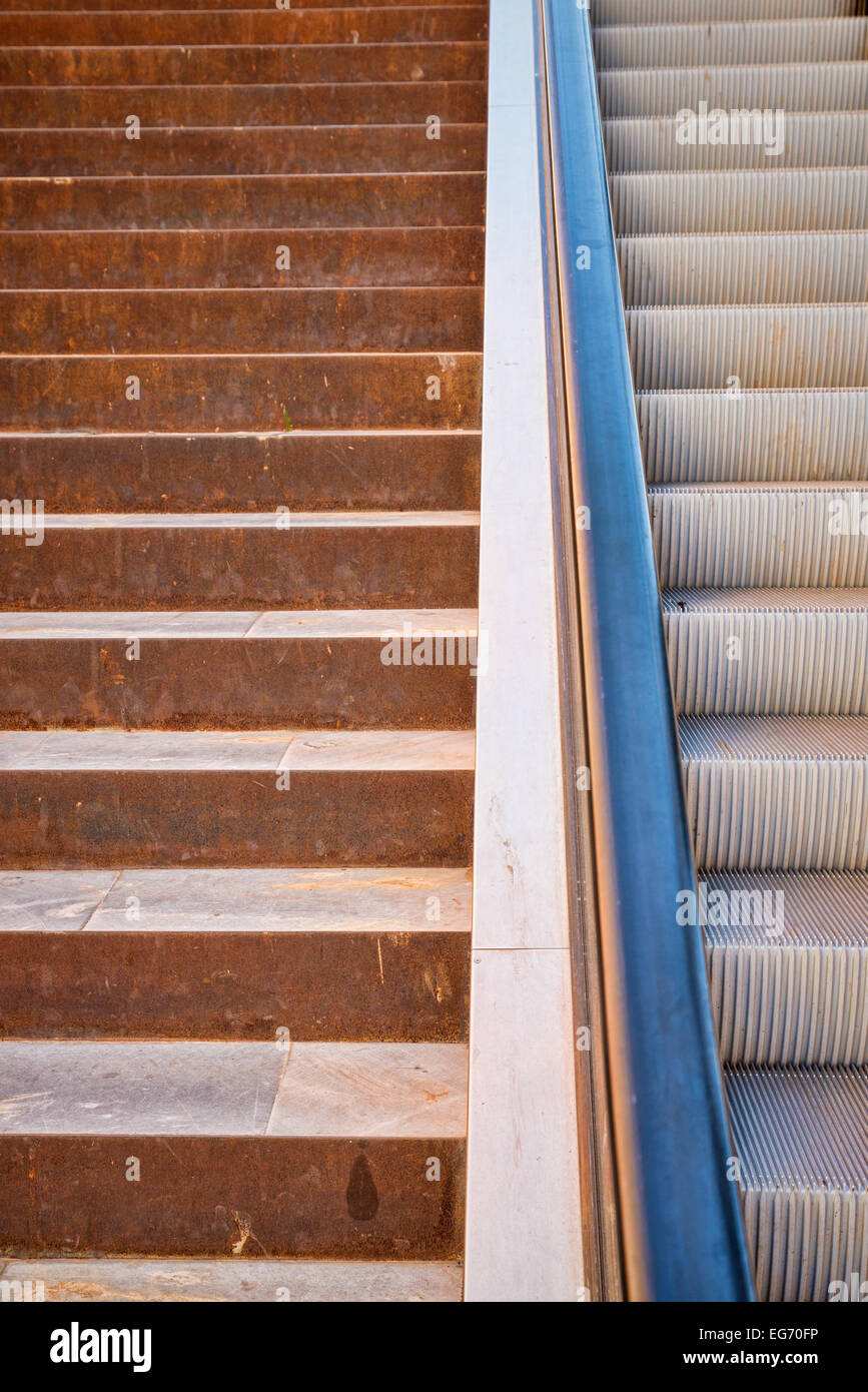 Next to escalator hi-res stock photography and images - Alamy