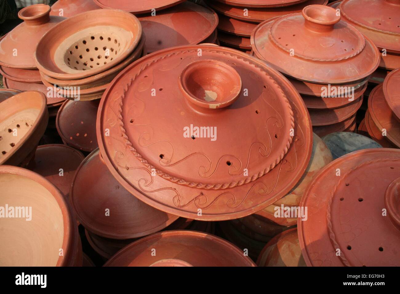 Traditional Handmade Pottery In Bangladesh High Resolution Stock ...