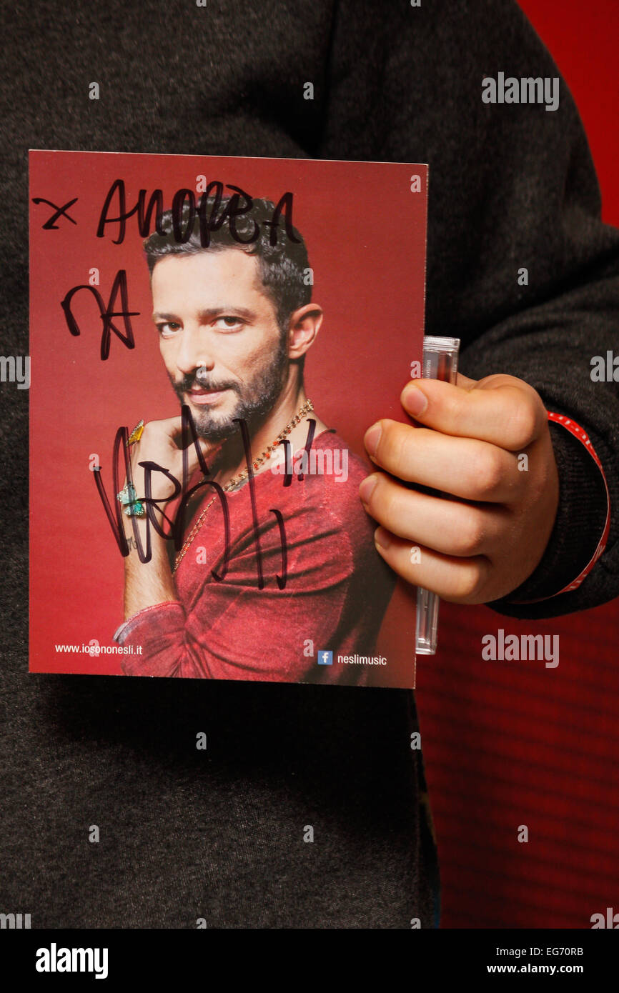 The songwriter and Italian rapper Francesco Tarducci, aka Nesli, met ...