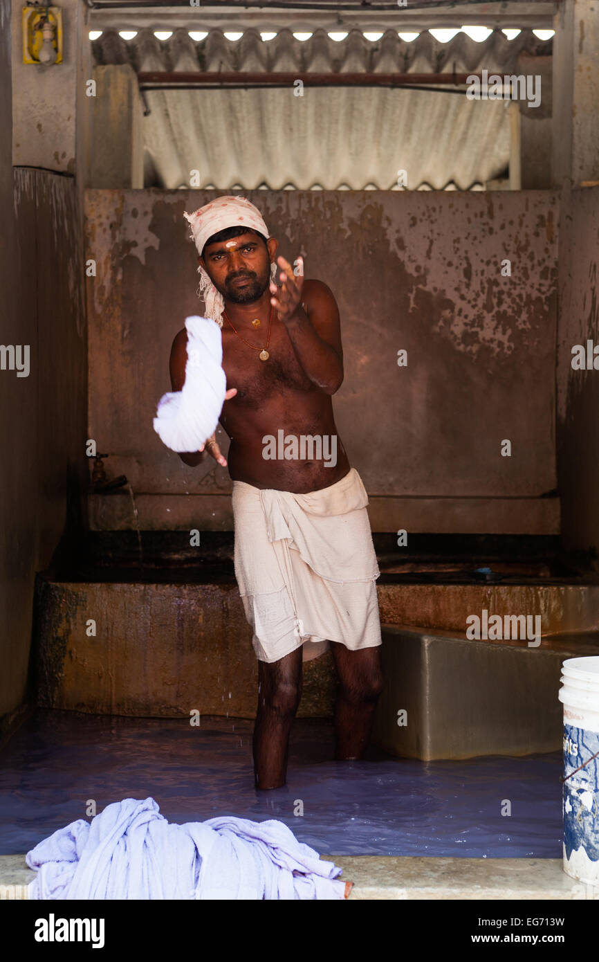 Dhobi Washing and Ironing House (Laundry House) Cochin, India Stock ...