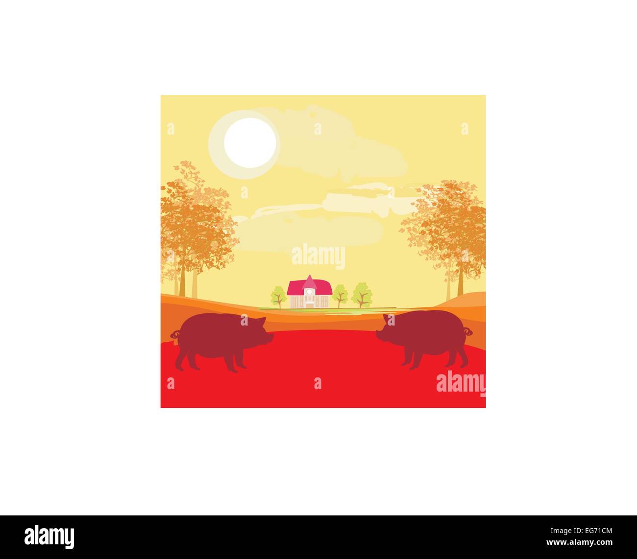 Little cute baby pigs Cut Out Stock Images & Pictures - Alamy