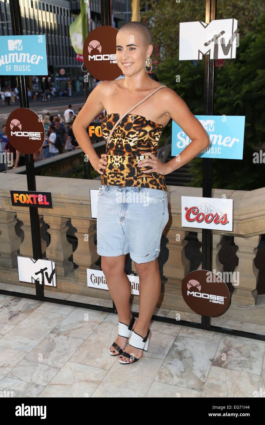 Sydney, Australia. 18 February 2015. Sarsha Simone arrives on the red ...