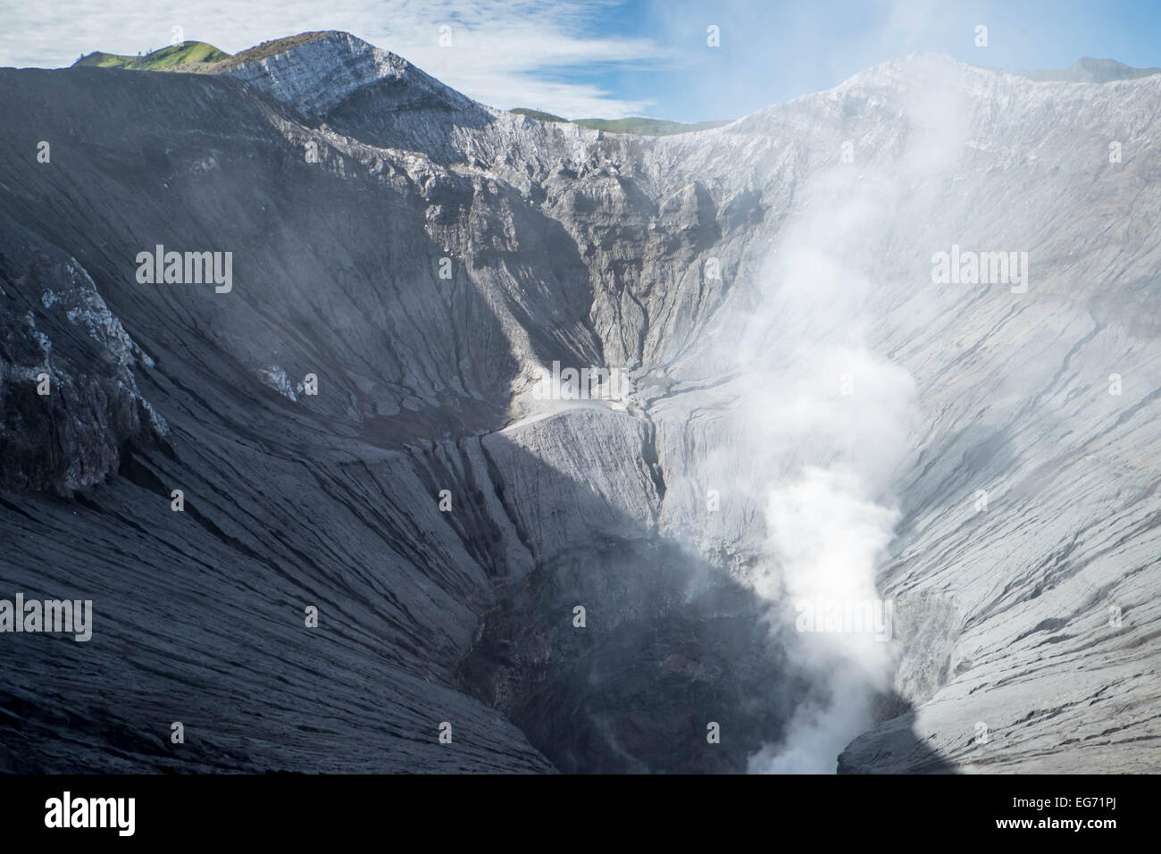 Crater of an active volcano in Java, Indonesia Stock Photo - Alamy