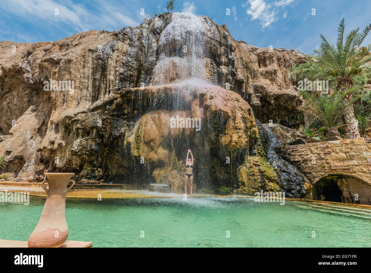 Woman bathing in waterfall hi-res stock photography and images - Alamy
