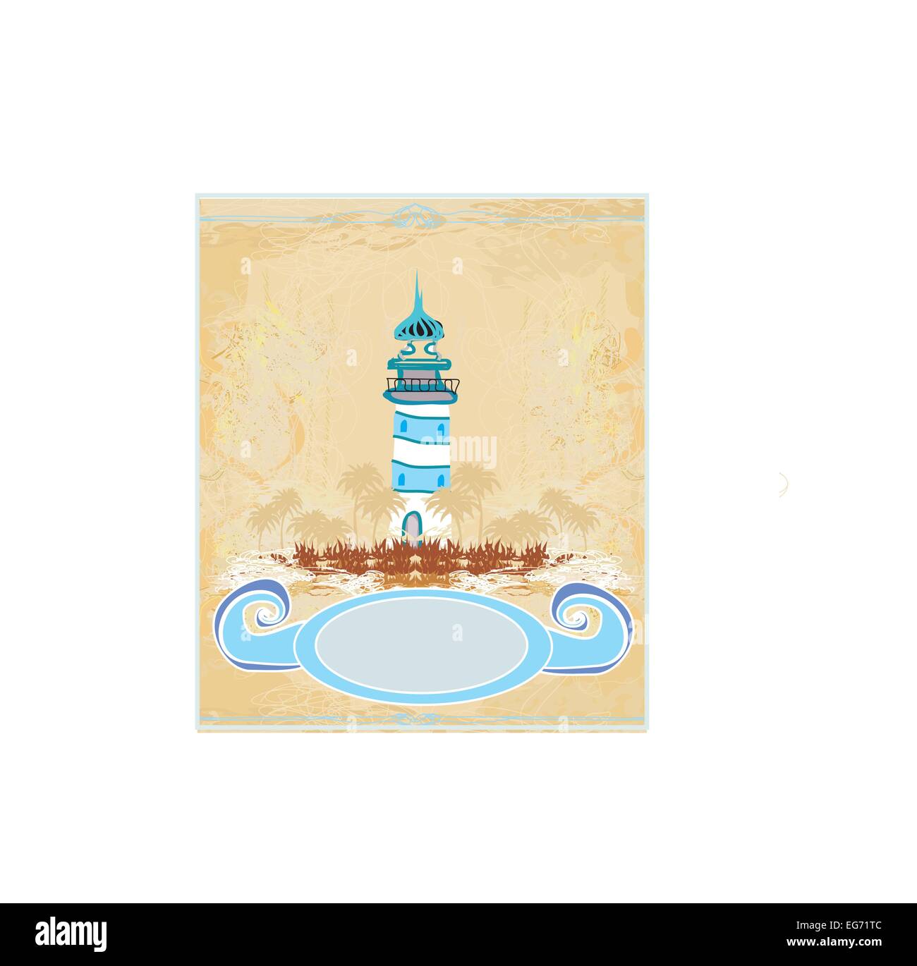 Retro background with lighthouse Stock Vector Image & Art - Alamy