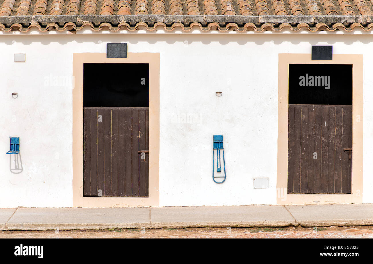 Modern horse stables from the outside Stock Photo - Alamy