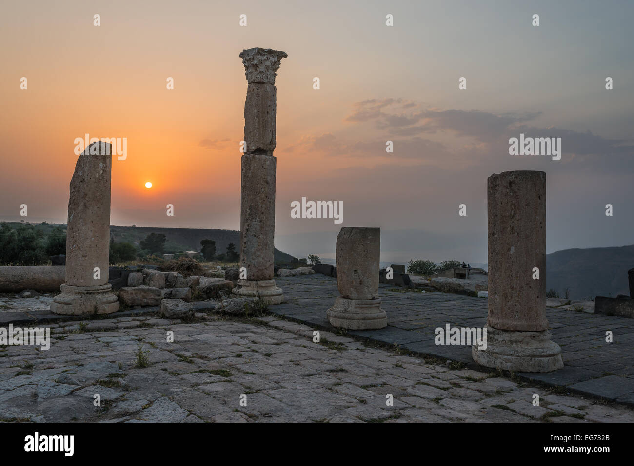 Umm Qais gadara romans ruins in Jordan Stock Photo - Alamy