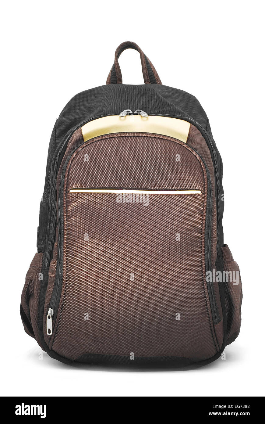 backpack standing on white background Stock Photo - Alamy