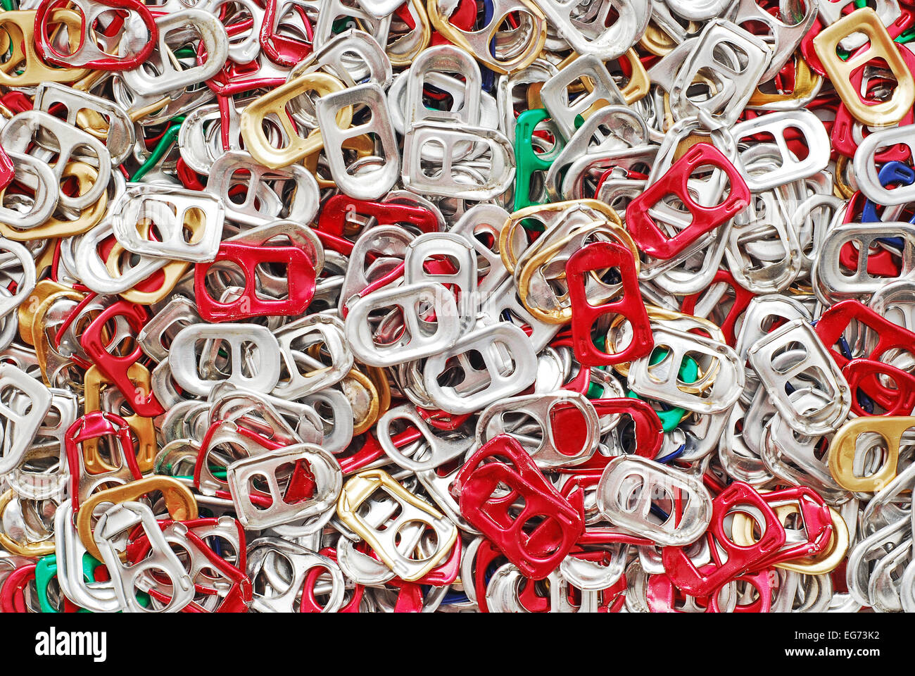 beer ring pull caps background Stock Photo - Alamy