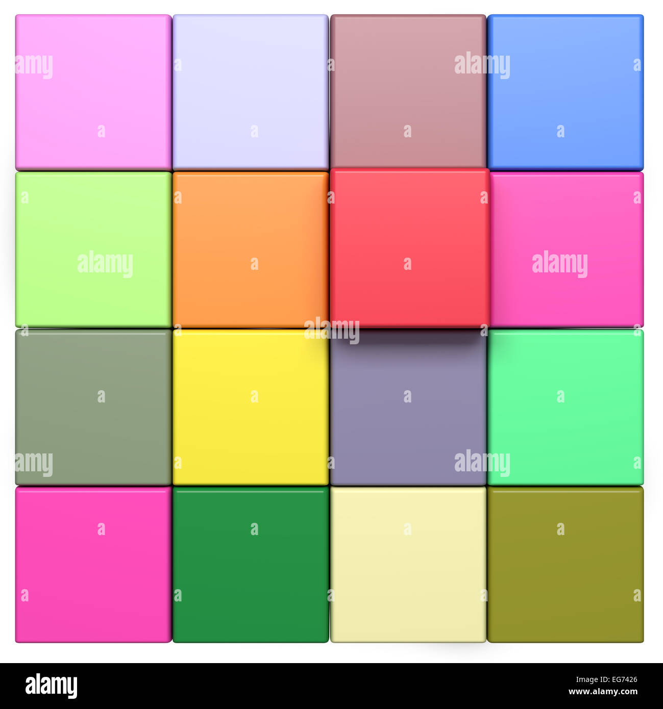 3d rendering with cubes of a lot of colors Stock Photo - Alamy