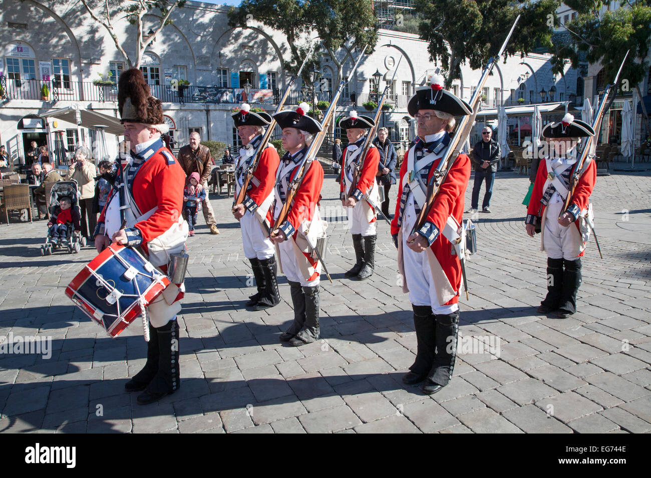 Ceremony of the keys in Grand Casements Square, Gibraltar, British ...