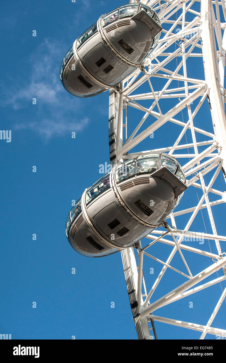 The passenger capsules of the London Eye Stock Photo - Alamy