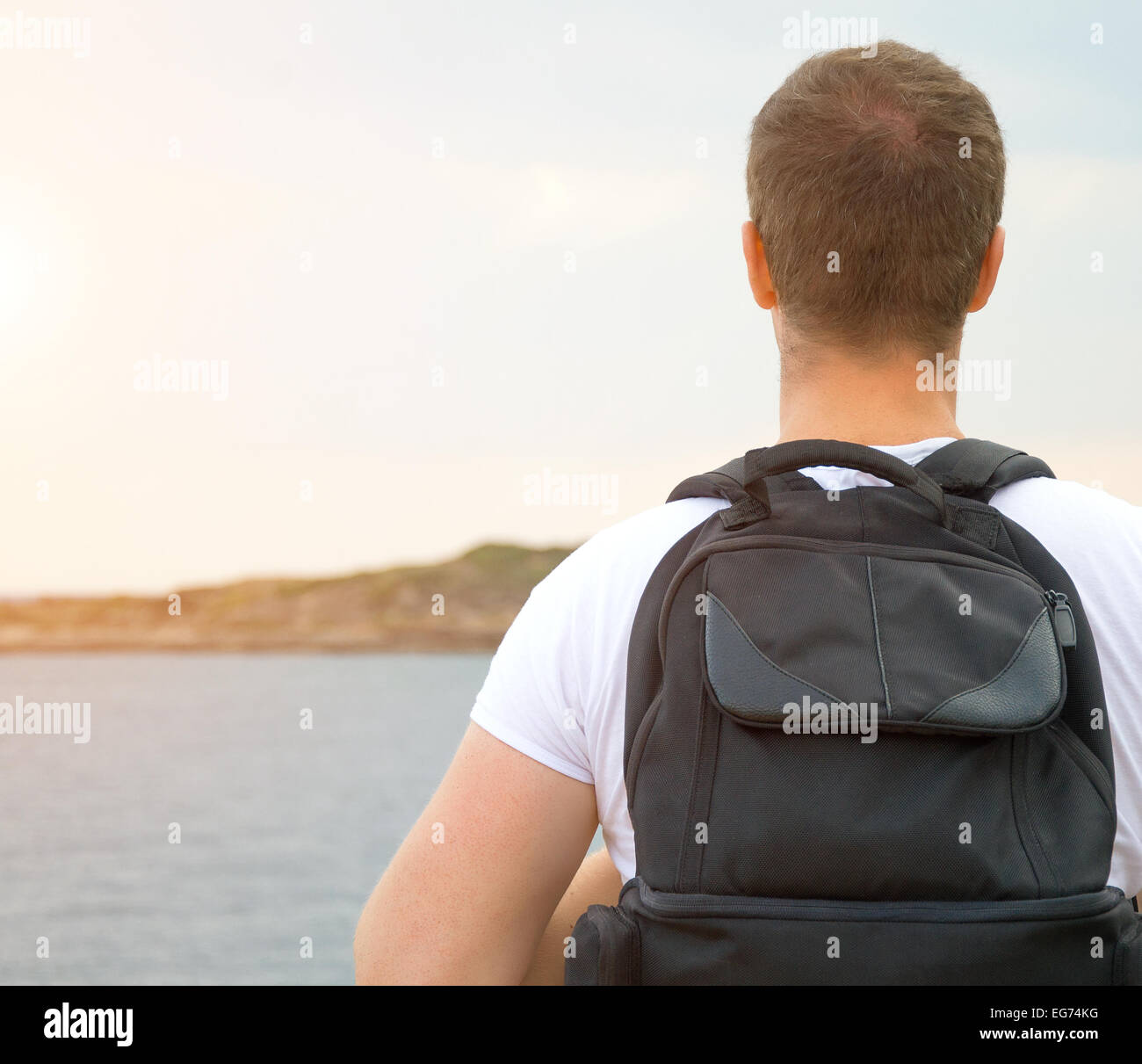 Person backpack back view hi-res stock photography and images - Alamy