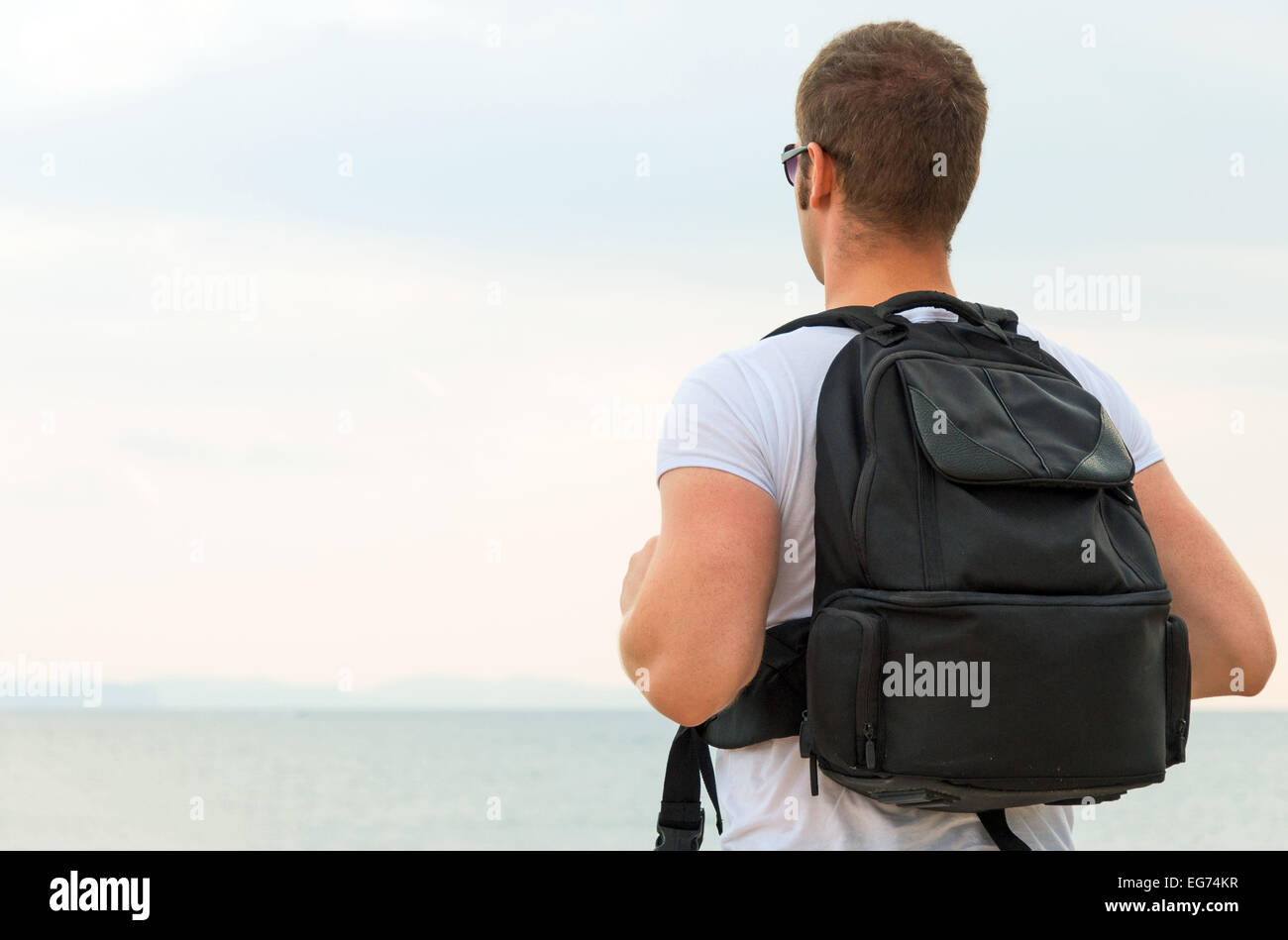 Back view tourist backpack hi-res stock photography and images - Alamy