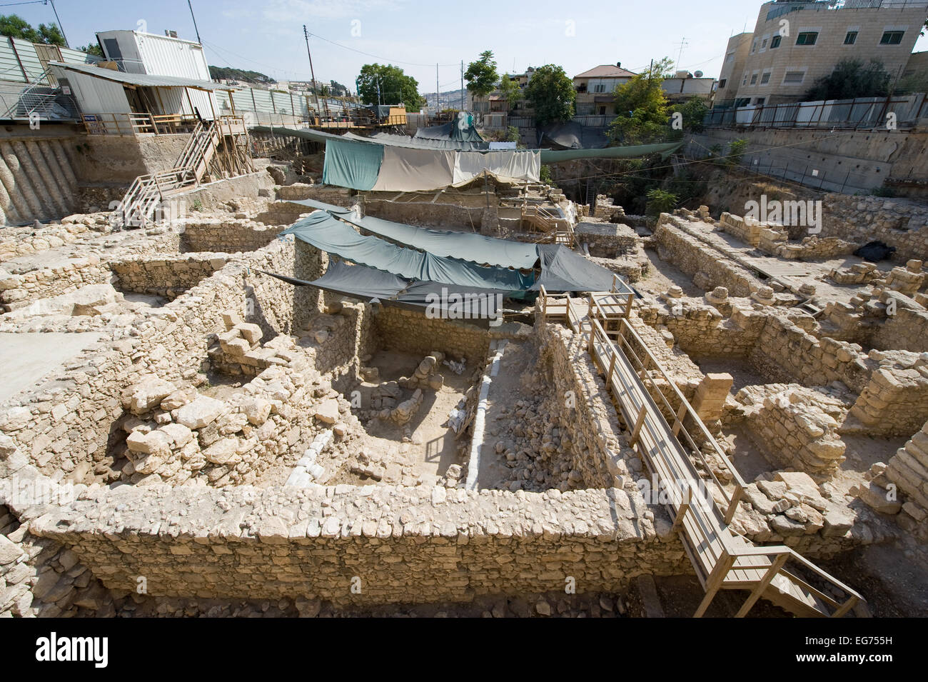 The Givati excavations in 'the city of David' in Jerusalem Stock Photo ...