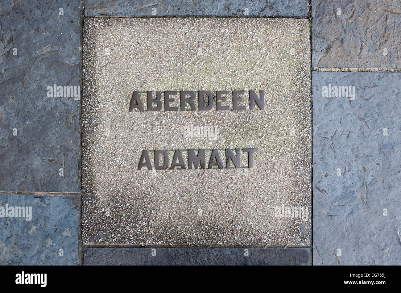 Aberdeen Adamant Street Stone outside Marischal College Aberdeen Stock ...