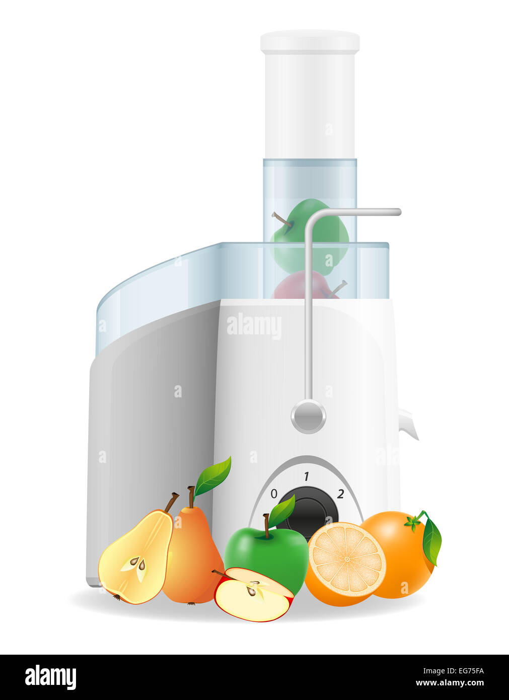 electric kitchen juicer illustration isolated on white background Stock ...