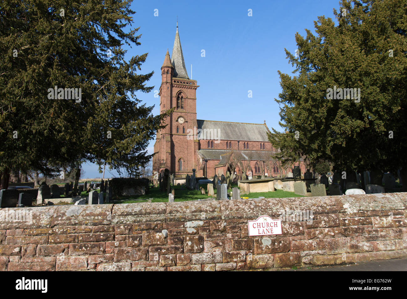 Village of Aldford, England. Picturesque view of the St John the ...