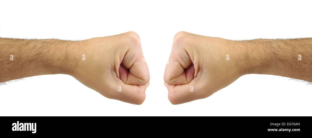 Two hands fight isolated on hi-res stock photography and images - Alamy