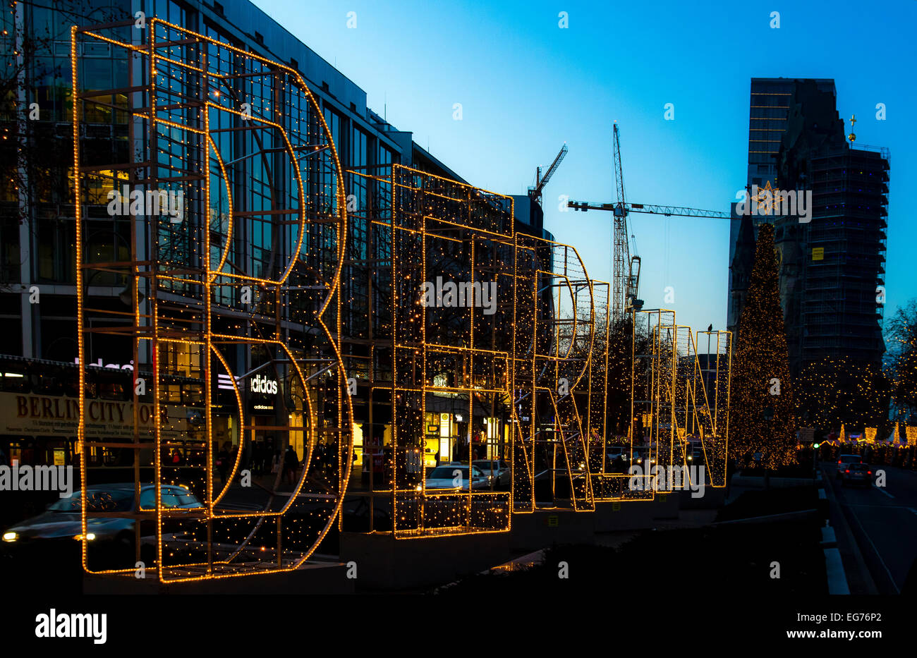 Germany, Berlin, lighted writing Berlin Stock Photo - Alamy