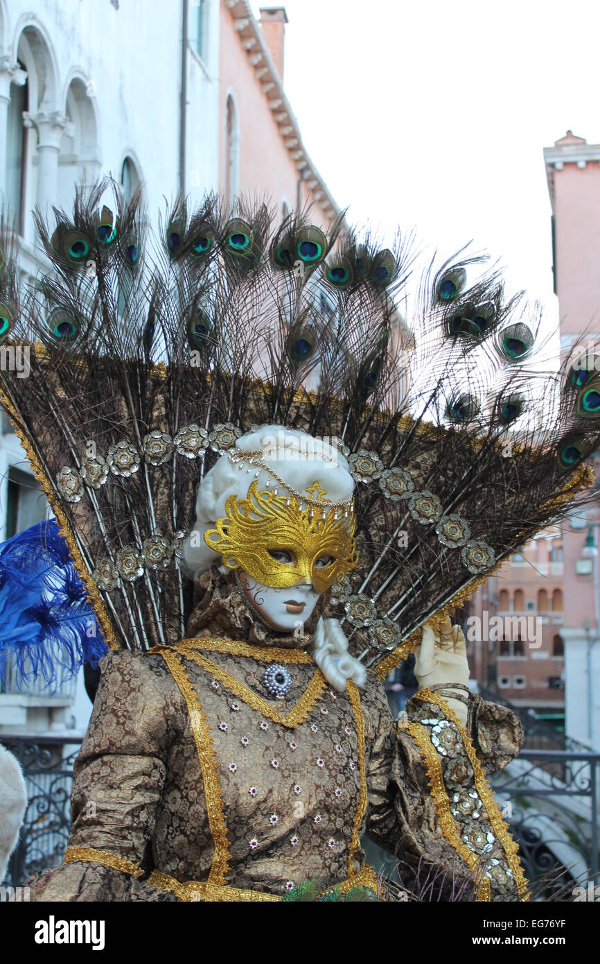 Venice Carnival (Carnevale), fills a mass of different masked party ...