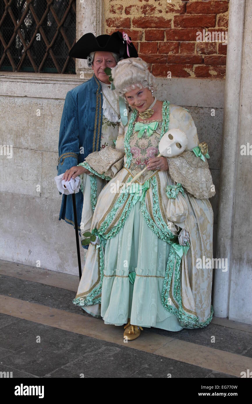 Venice Carnival (Carnevale), fills a mass of different masked party ...
