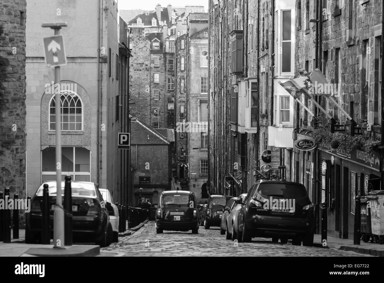 Uk urban street view Black and White Stock Photos & Images - Alamy