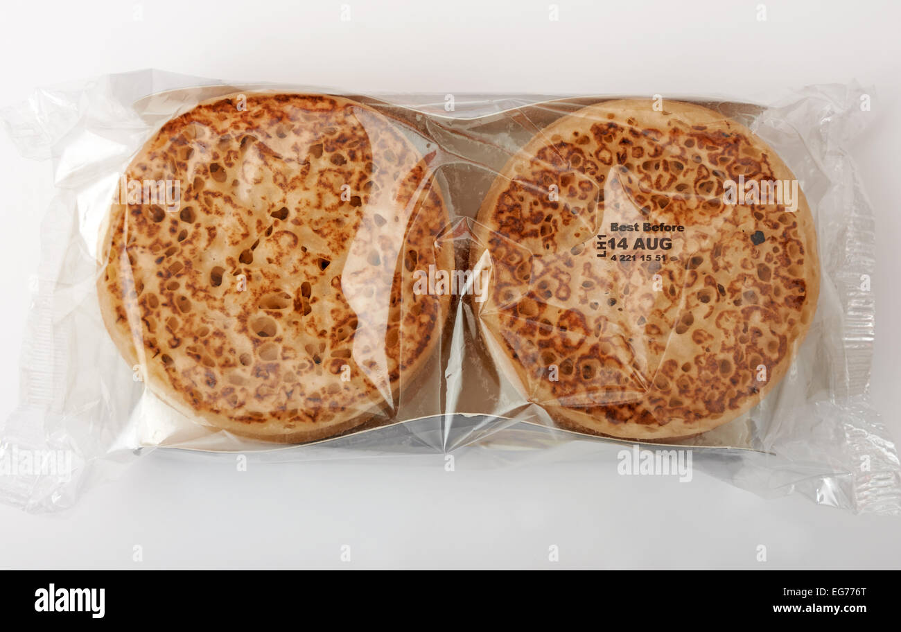 Packet of crumpets Stock Photo - Alamy