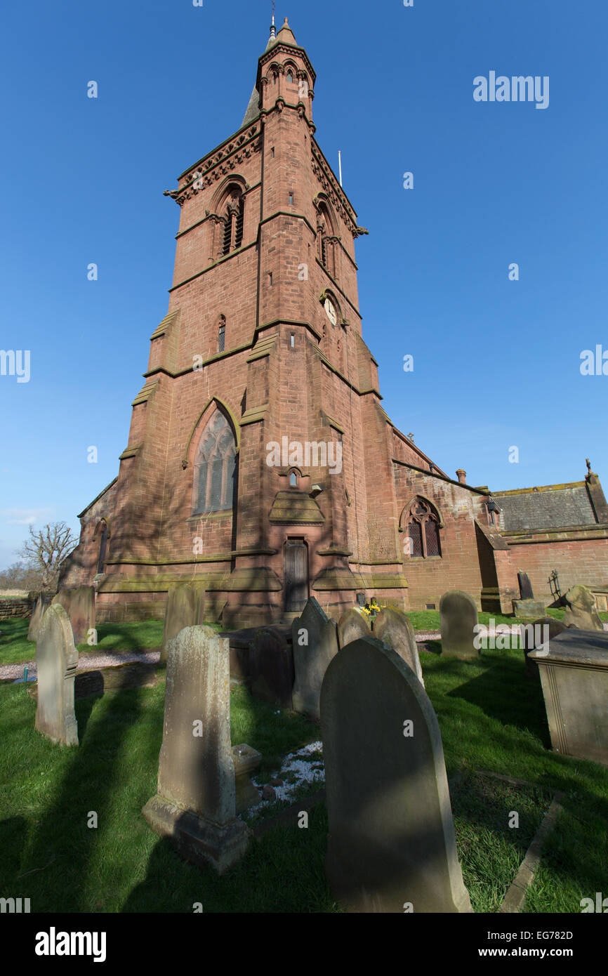 Village of Aldford, England. Picturesque view of the St John the ...