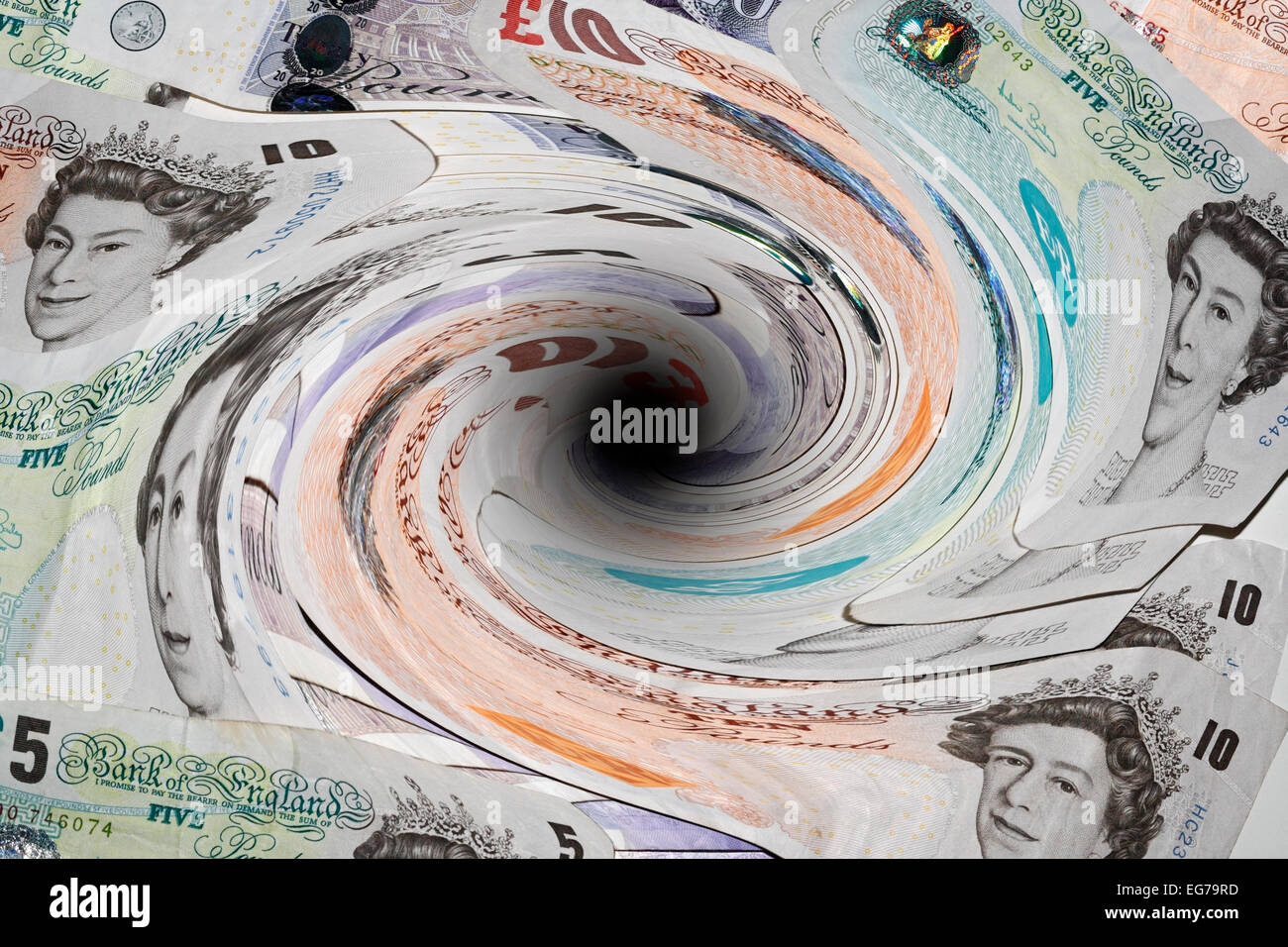 Money down drain hi-res stock photography and images - Alamy