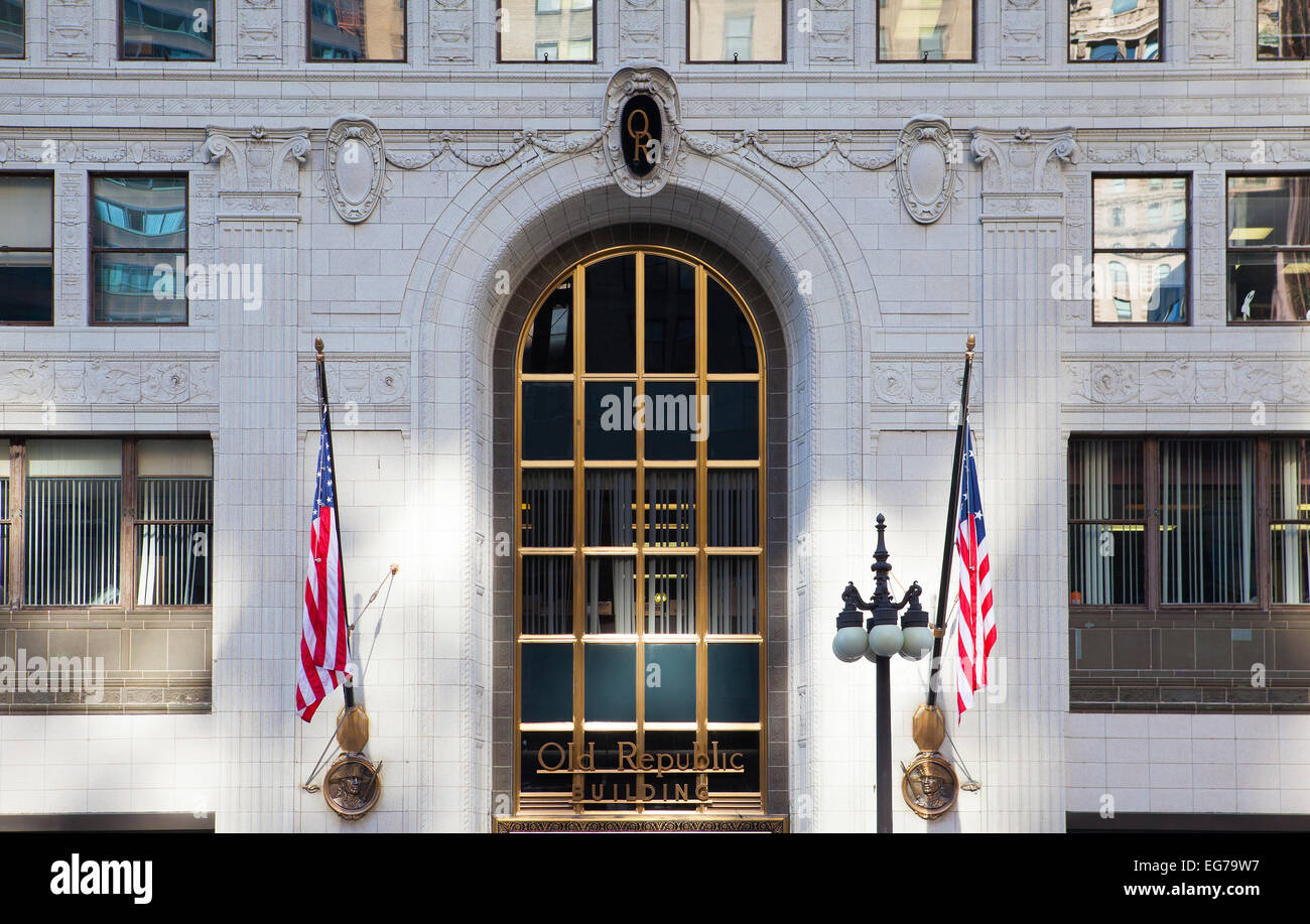 Chicago,USA - June 12,2013: Old Republic Building in Chicago.Old ...