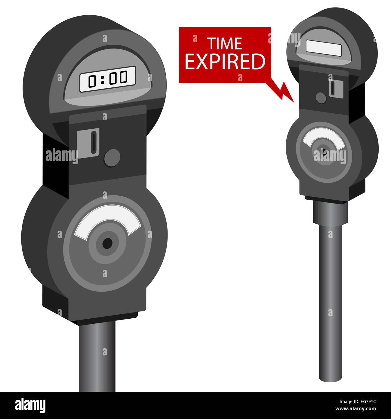 An image of a set of parking meters Stock Photo - Alamy