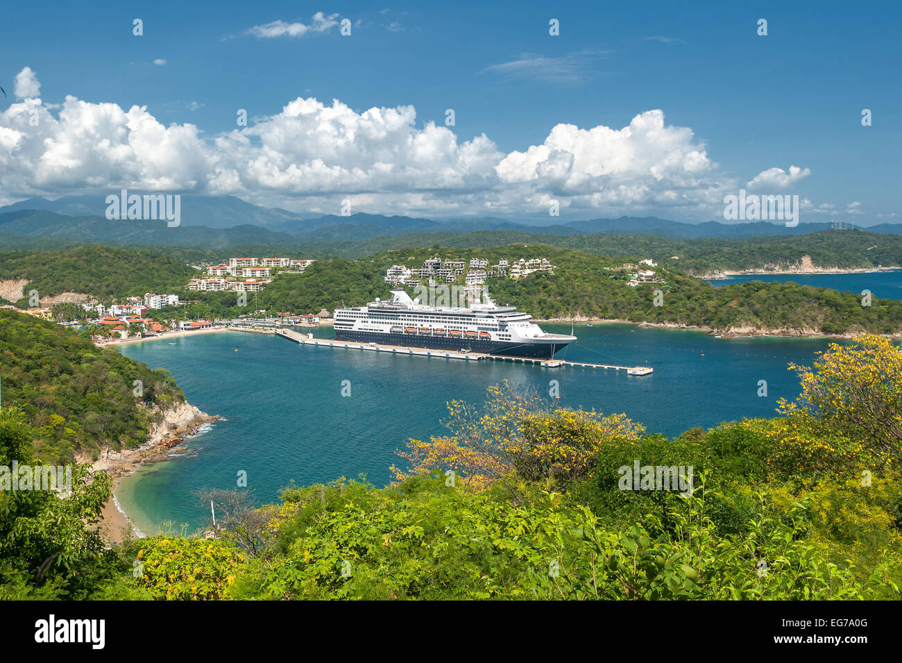 SANTA MARIA HUATULCO, OAXACA, MEXICO - November, 04, 2013: Cruise liner ...
