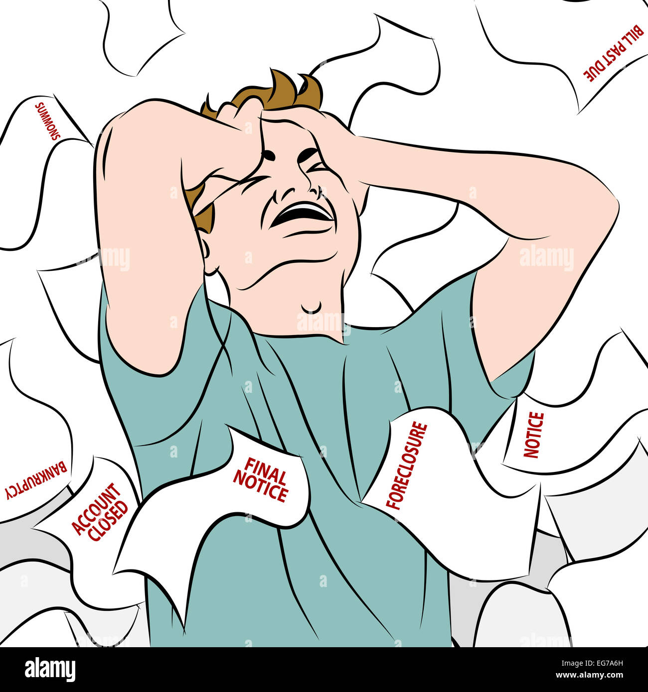 An image of a man overwhelmed by his life Stock Photo - Alamy