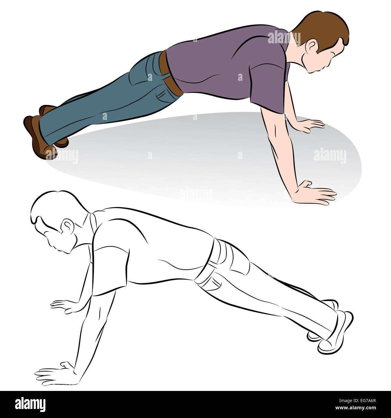 Push ups illustration hi-res stock photography and images - Alamy