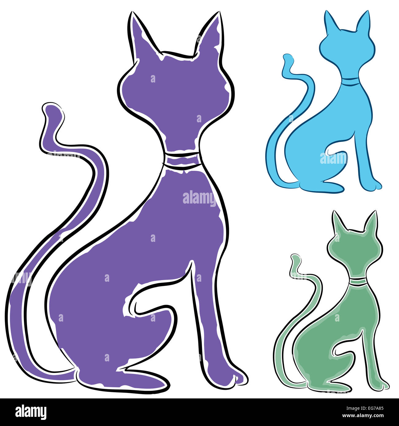 An image of a slinky cat profile Stock Photo - Alamy