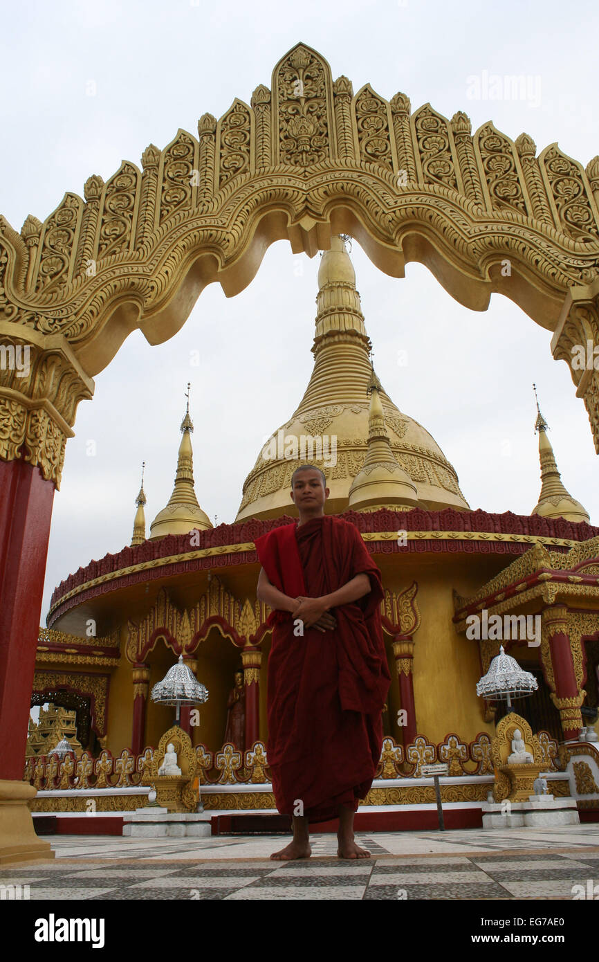 Bangladesh 6 march 2010. Golden temple, a famous Buddhist monastery ...