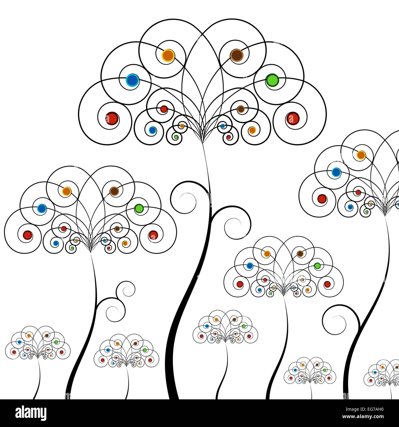 An image of a abstract swirl flower field Stock Photo - Alamy