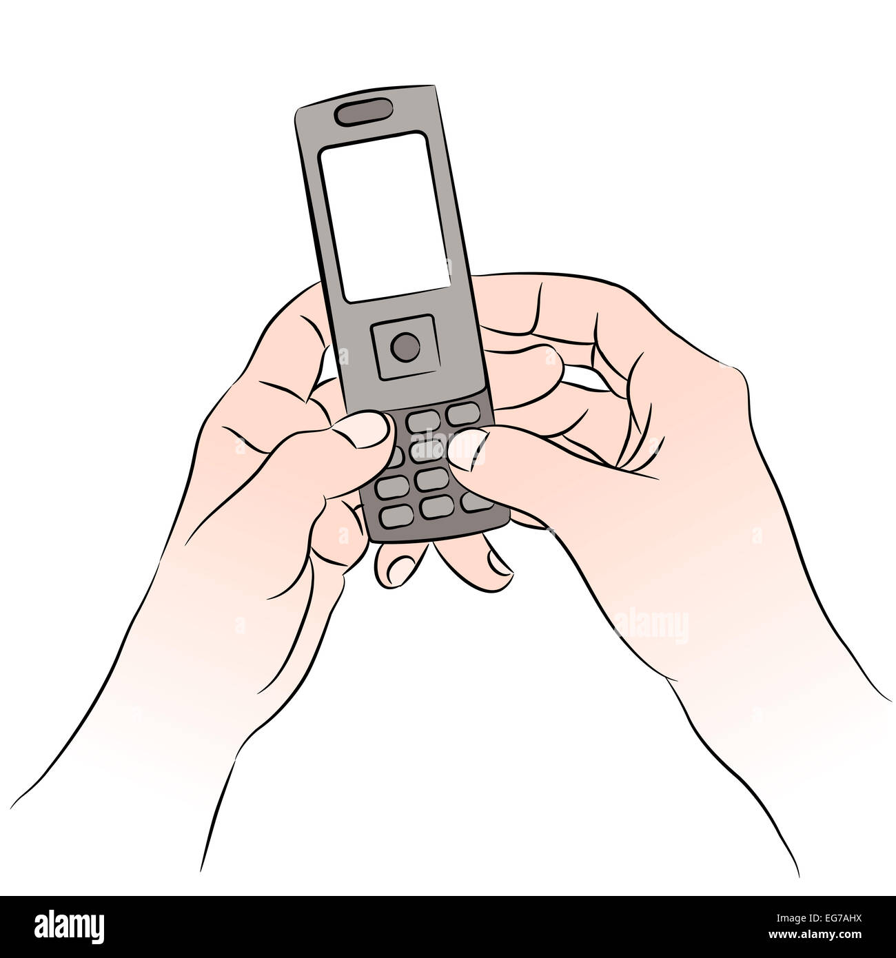 Holding hands vector drawing hi-res stock photography and images - Alamy