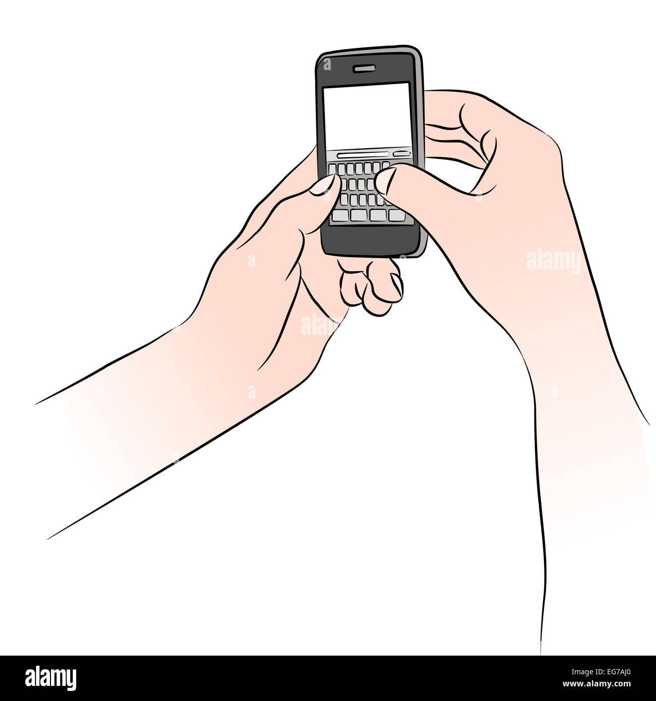 Cartoon hands keyboard Cut Out Stock Images & Pictures - Alamy