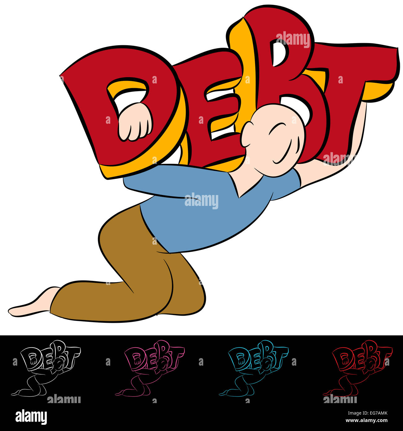 An image of a carrying a heavy debt Stock Photo - Alamy