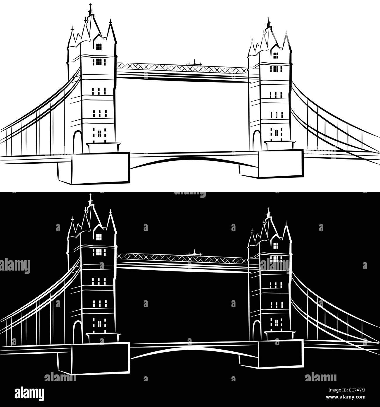 Tower Bridge Outline