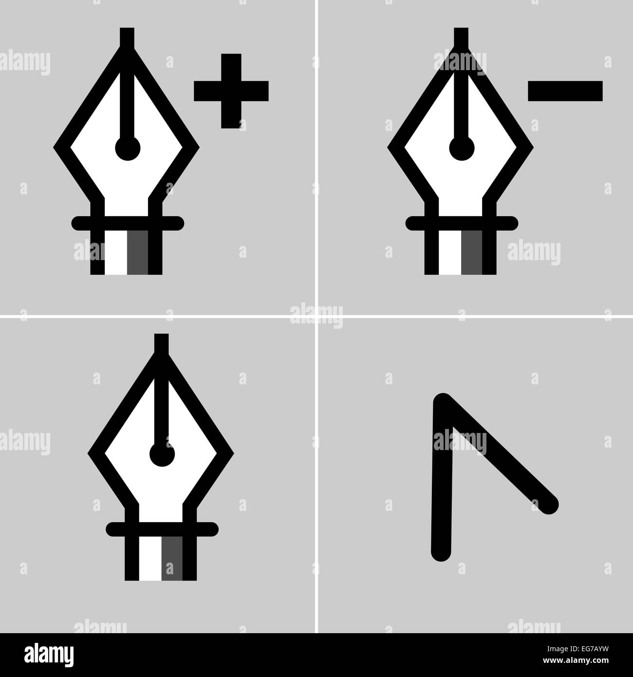 An image of a drawing tool icon set Stock Photo - Alamy