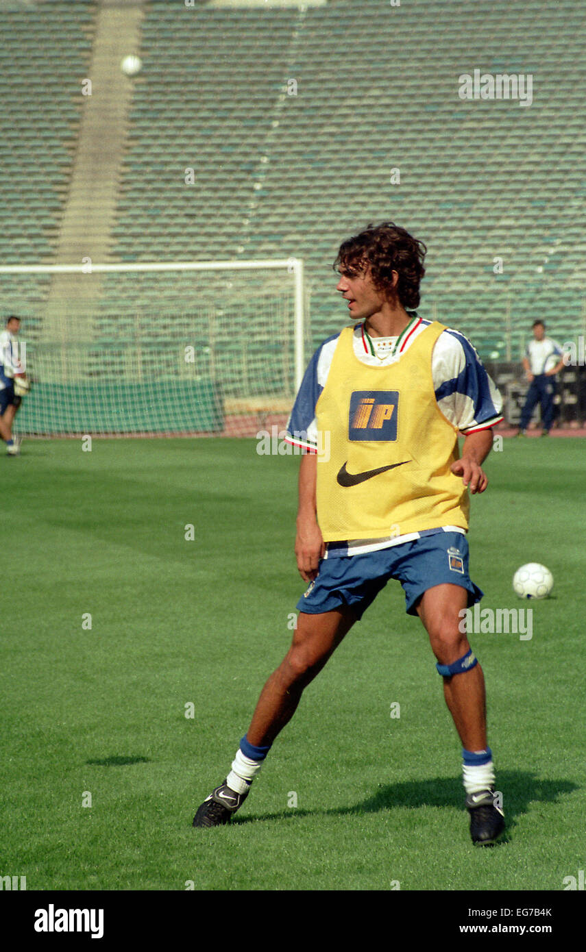 Italy captain Paolo Maldini during International training session in ...