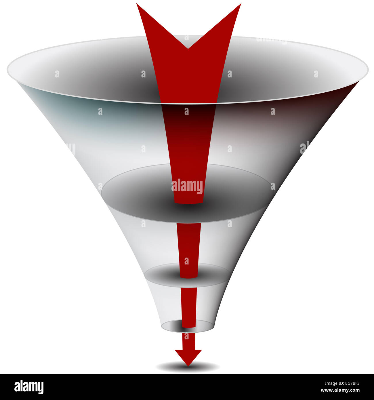 3d funnel chart hi-res stock photography and images - Alamy