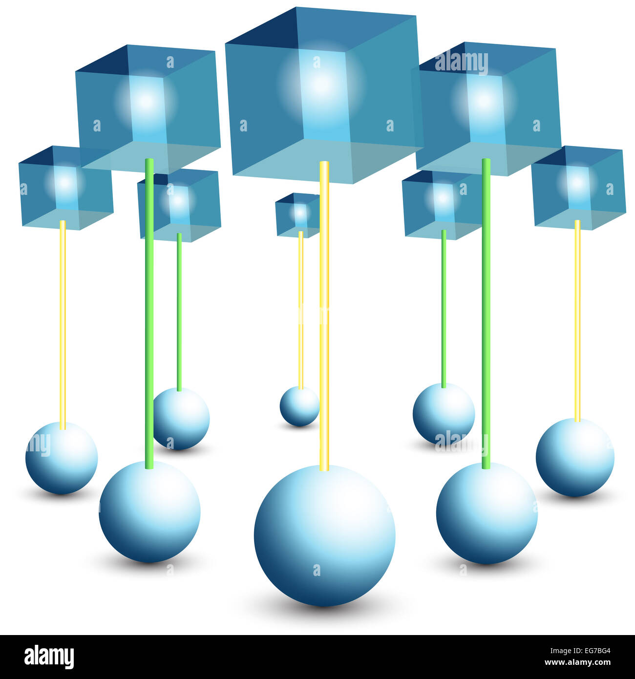 An image of an abstract 3d business chart Stock Photo - Alamy